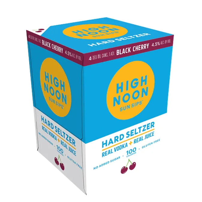 HIGH NOON 4PK SUN SIP BLACK CHERRY – spirits-4-less