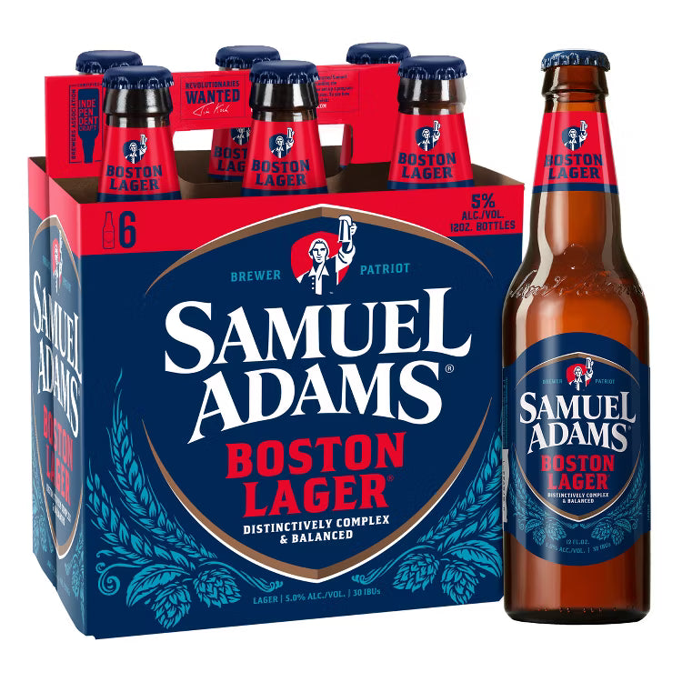 SAMUEL ADAMS BOSTON LAGER BOTTLE 6PK – spirits-4-less